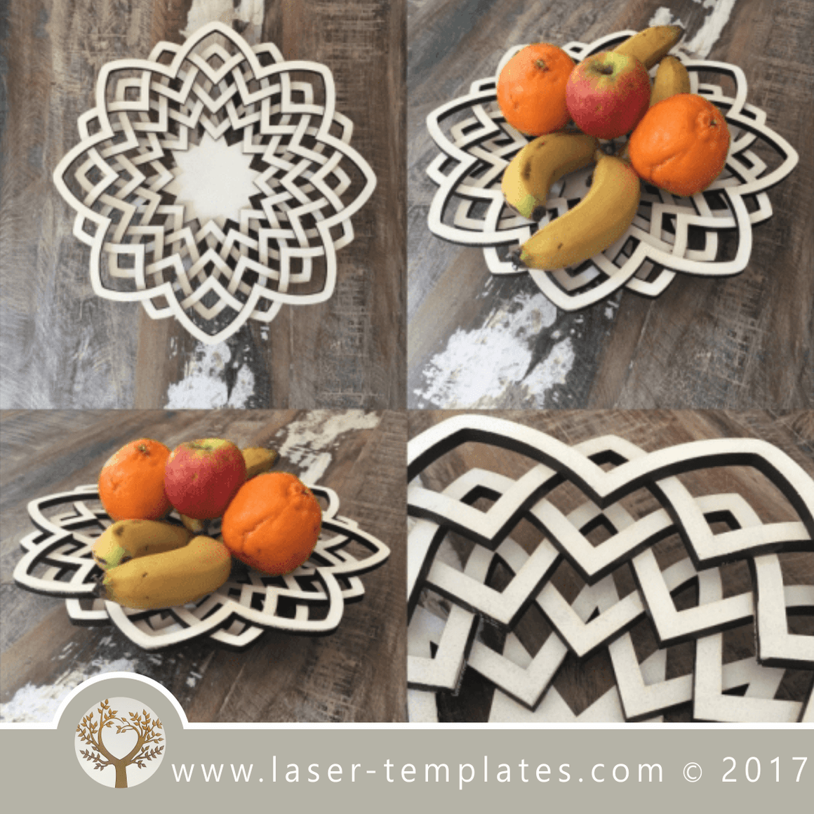 Fruit bowl laser cut template. Download vector design file. – Laser ...