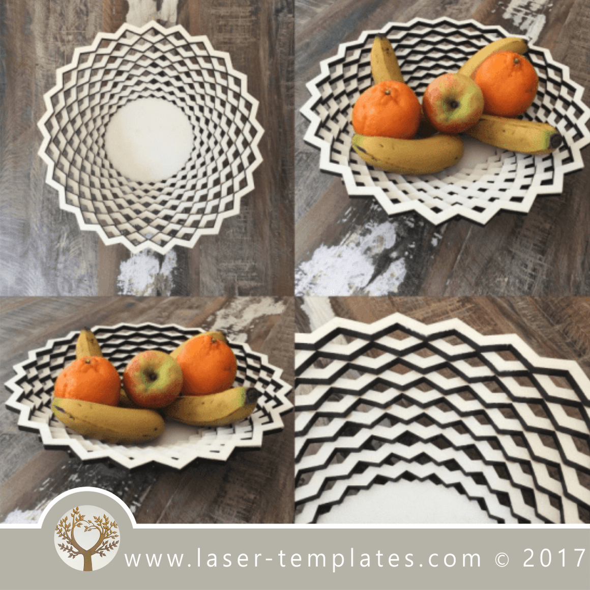 FRUIT BOWL Laser cut Templates. Download Vector Patterns. – Laser Ready ...