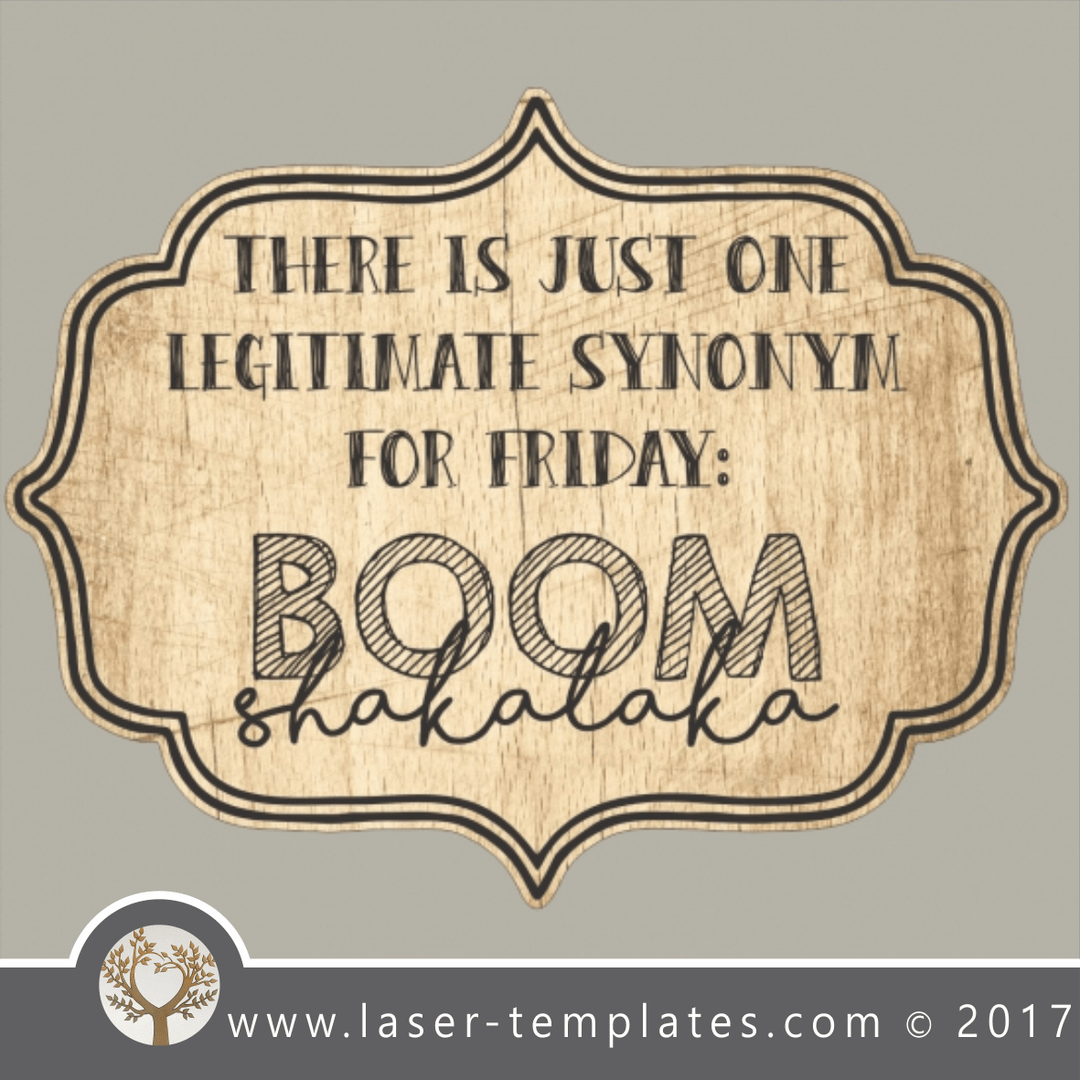 Funny Friday template, online vector design store for laser cut and ...
