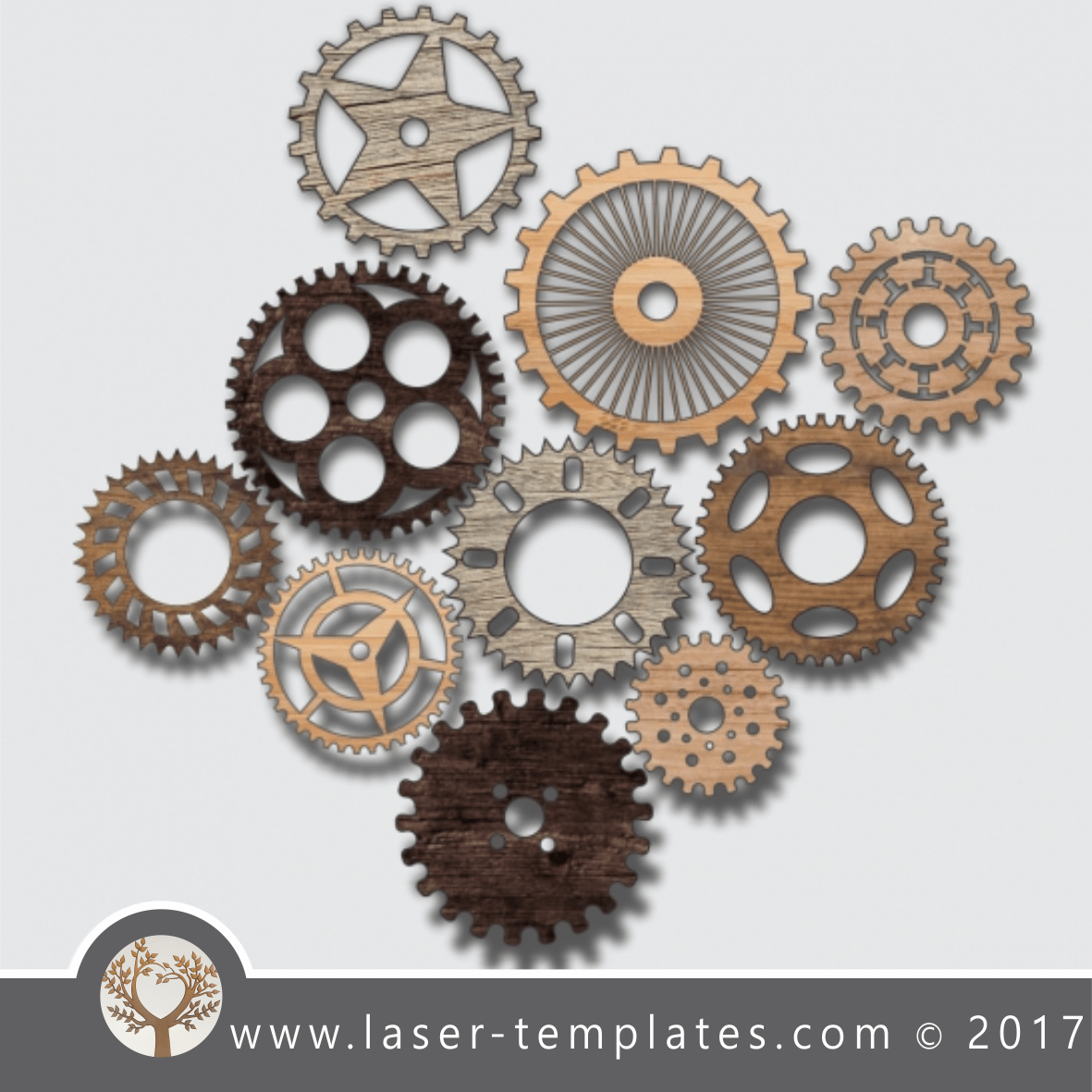 wooden gear template. Online design store – Laser Ready Templates