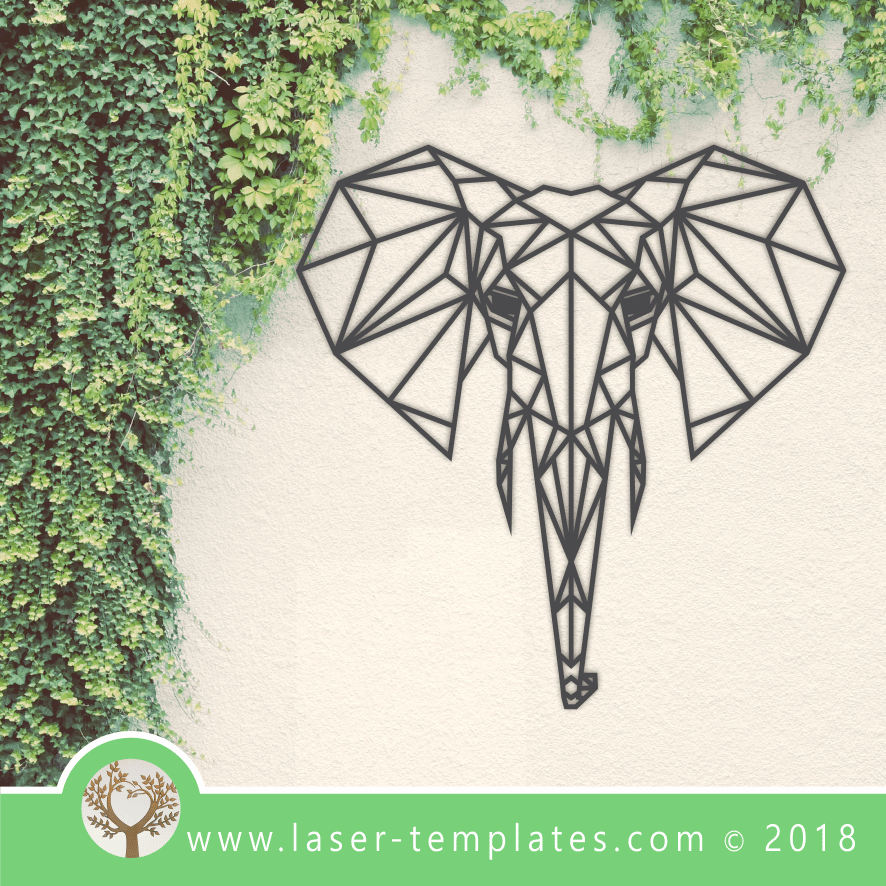 Laser Cut Geometric Elephant Vector Template, Download Online Today ...