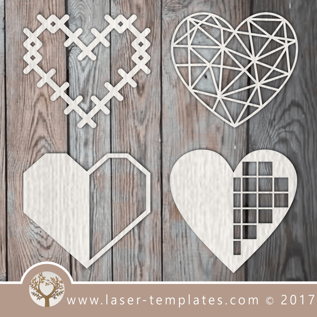Heart template laser cut online store, free vector designs every day ...