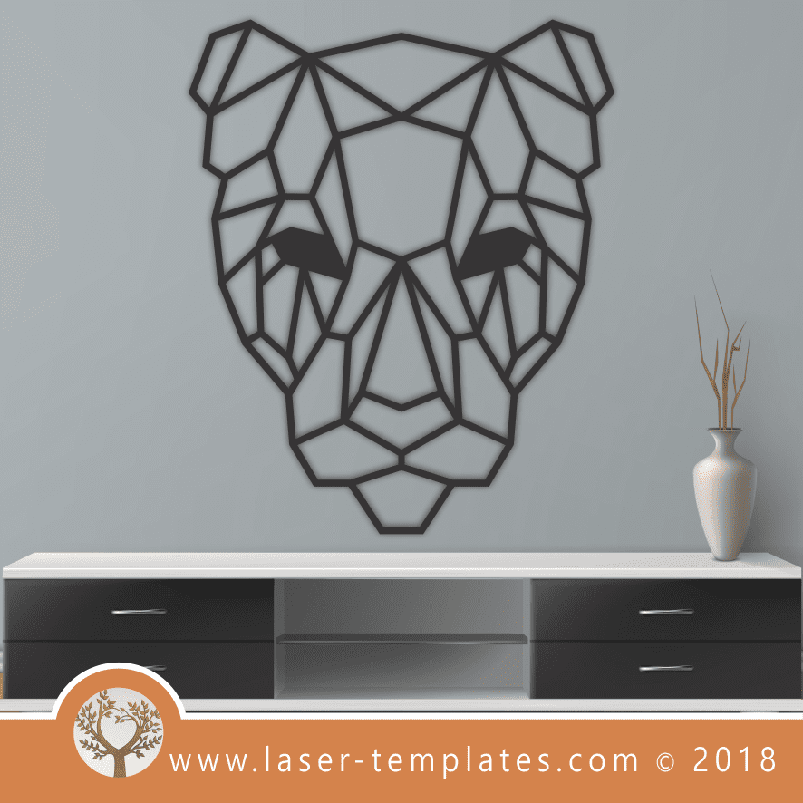 Laser Cut Geometric Leopard Vector Template, Download Online Today ...