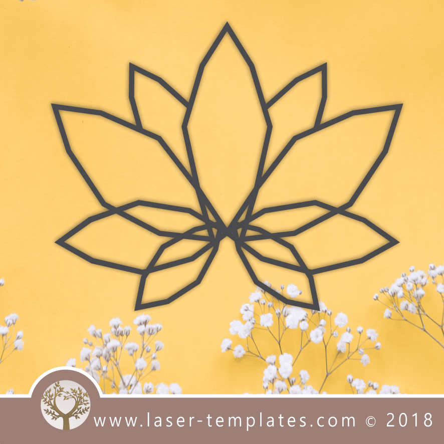 Laser Ready Geometric Lotus Vector Template Downloadable Online – Laser ...