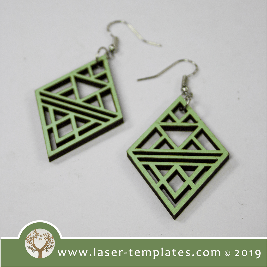 Laser cut template Triangle Earrings – Laser Ready Templates