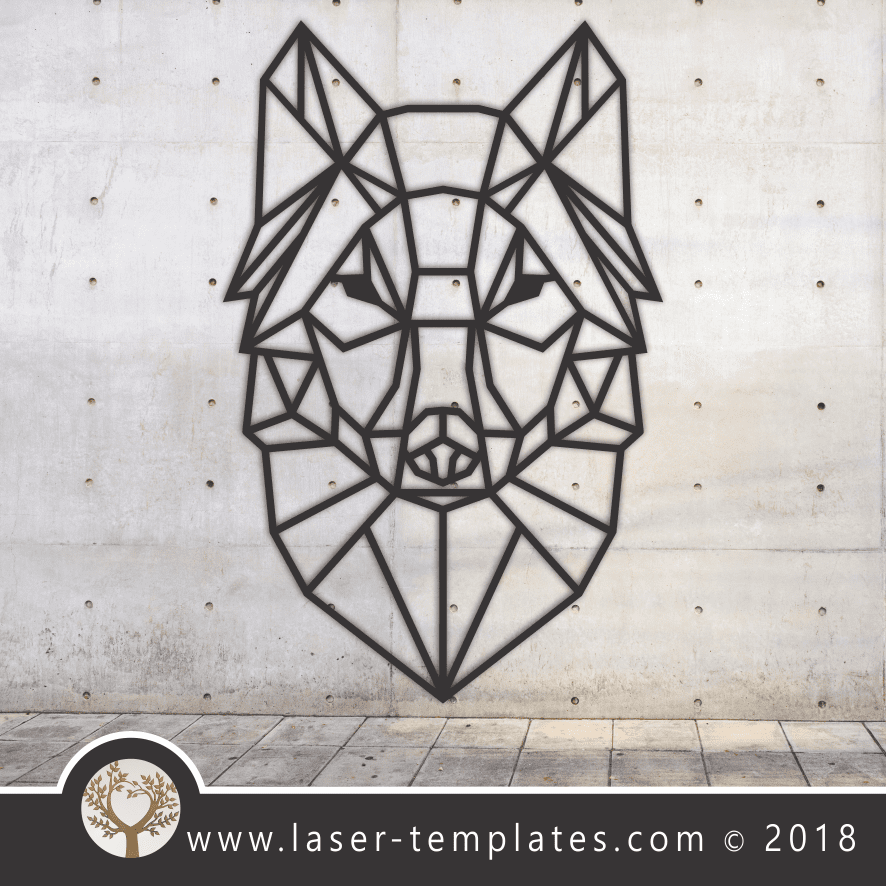 Laser Cut Geometric Wolf Vector Template, Download Online Today – Laser ...