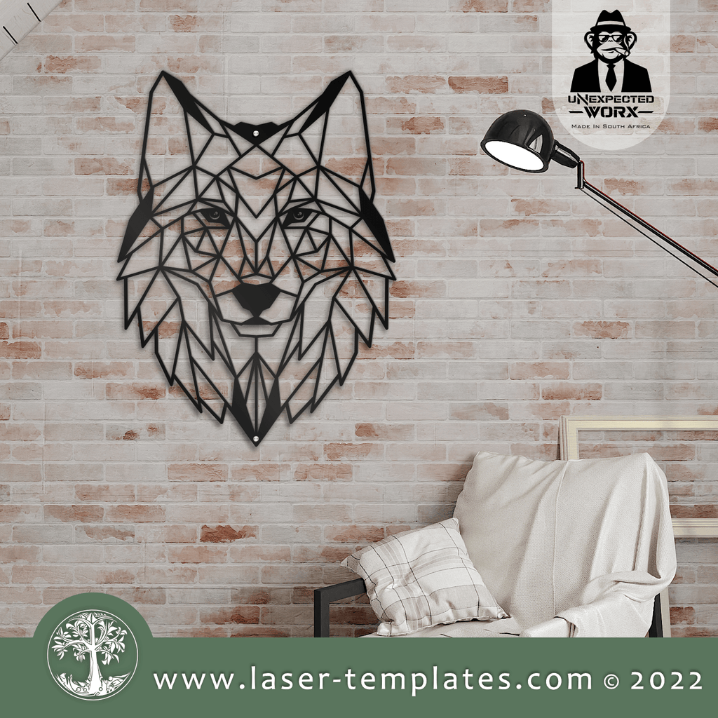 Geometric Wolf – Laser Ready Templates