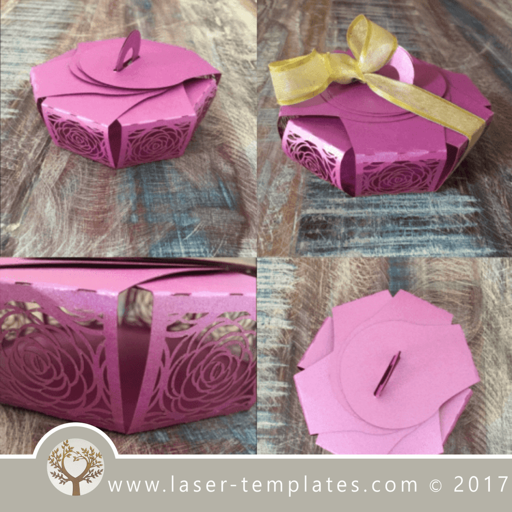 Laser cut wedding gift box template – Laser Ready Templates