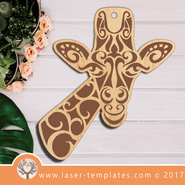 Laser Cut Giraffe Head Template, Download Laser Ready Vector Designs ...