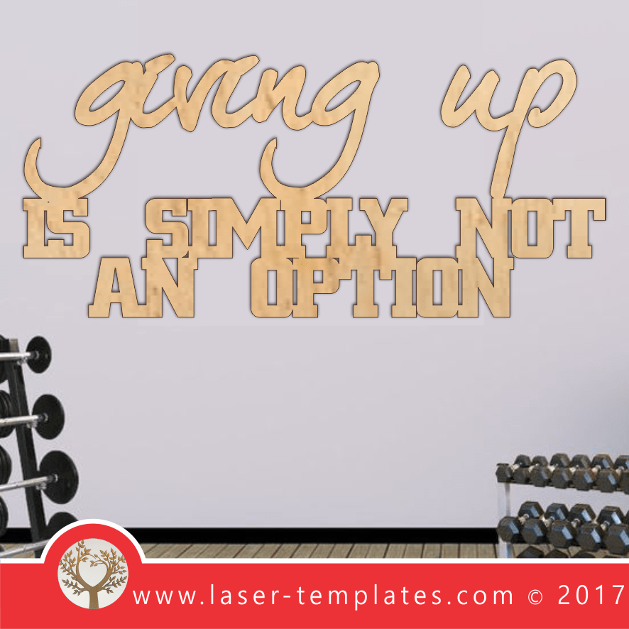 Laser Cut Giving Up Wall Art Template, Download Vector Designs. – Laser ...