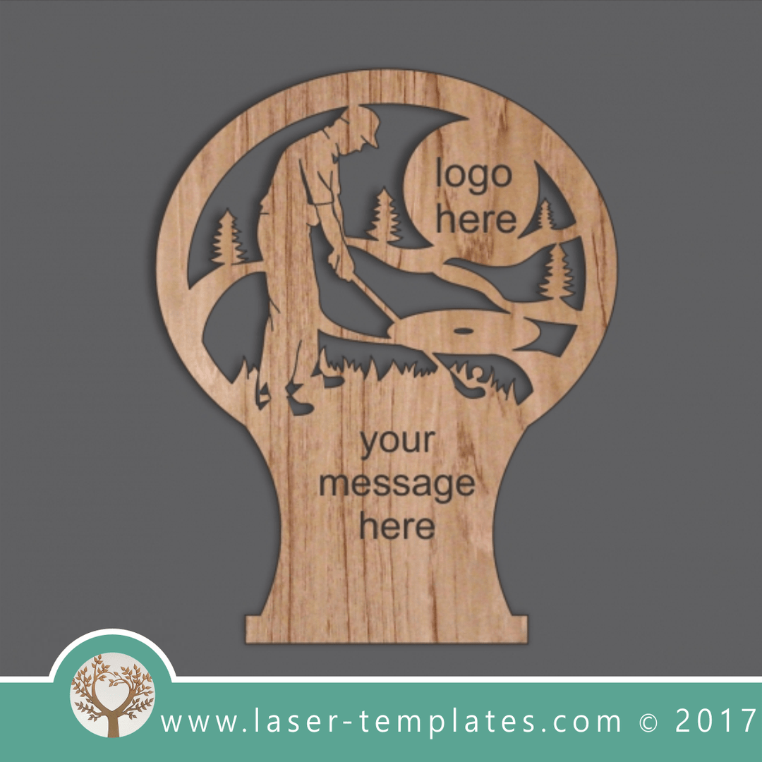 Golf sport trophy template for laser cutting, Online designs for sale ...