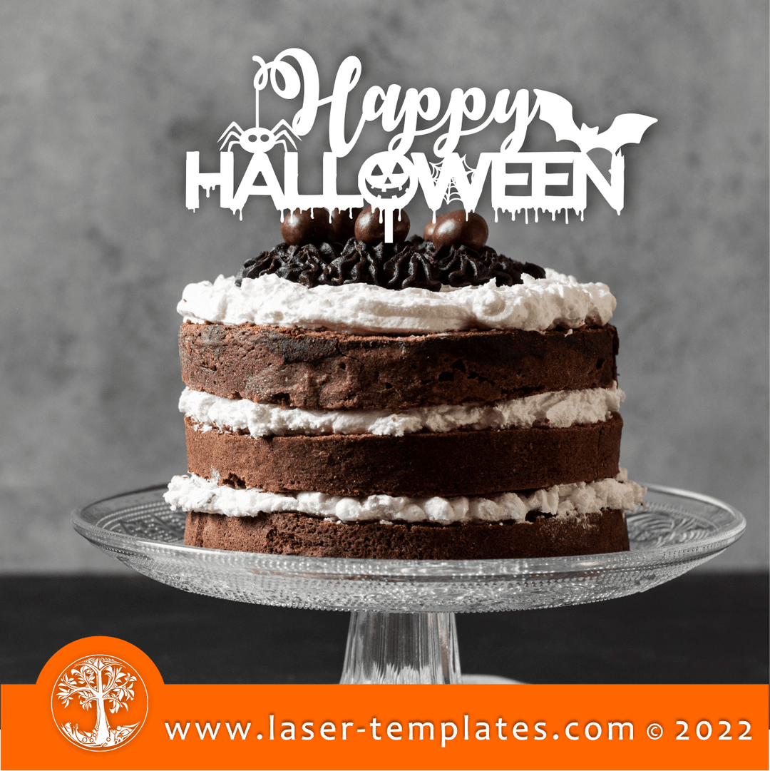 Halloween Cake Topper – Laser Ready Templates