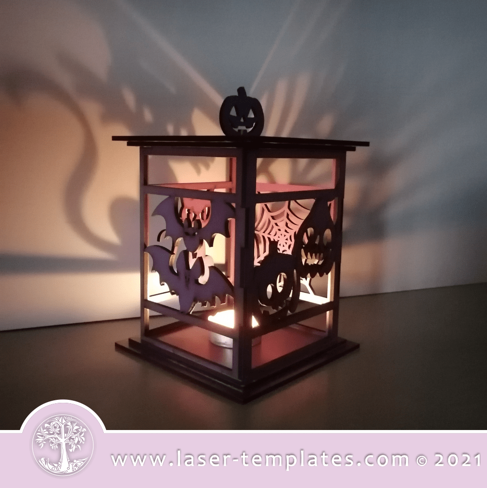 Laser cut template for Halloween Lantern 2 – Laser Ready Templates