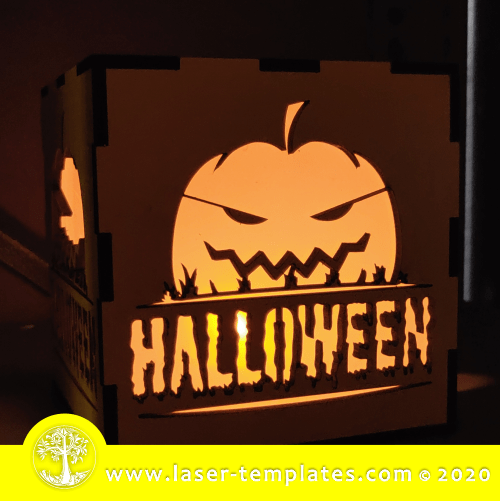 Halloween Lightbox 3 template, online Vector design store for laser cut ...