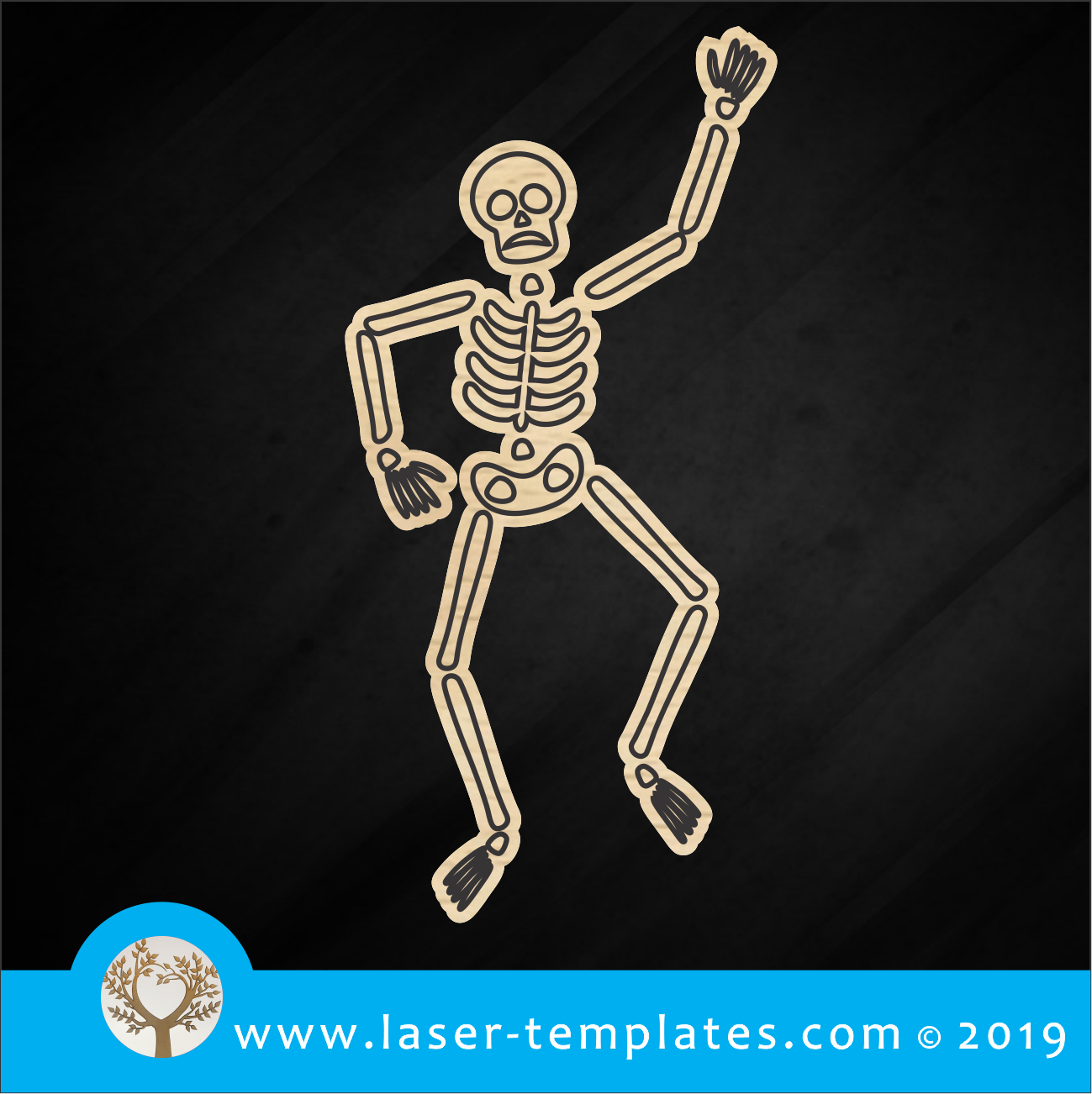 Laser cut template for Halloween Skeleton – Laser Ready Templates