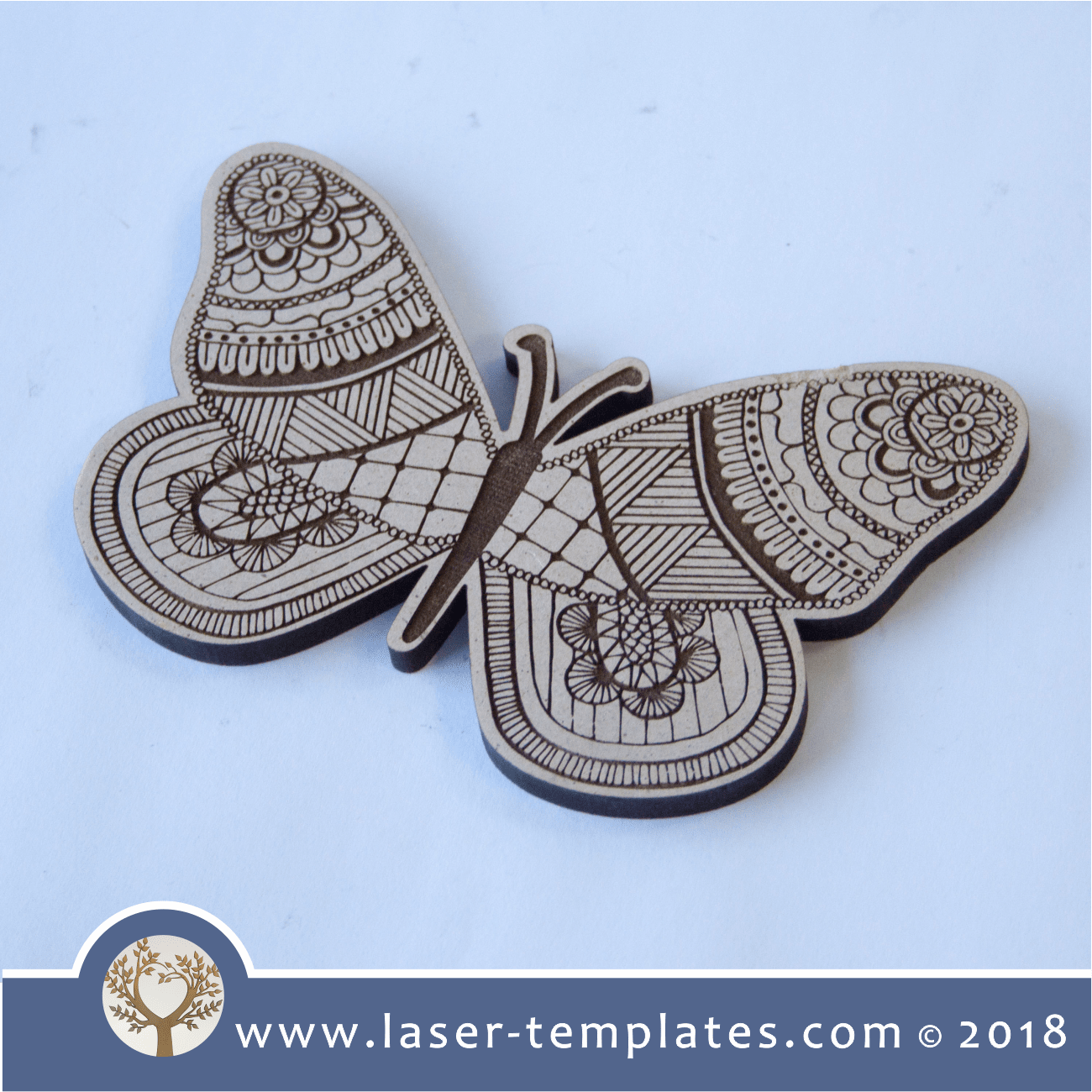 Laser Cut and Engrave Hand Drawn Butterfly 2. Templates Online – Laser ...