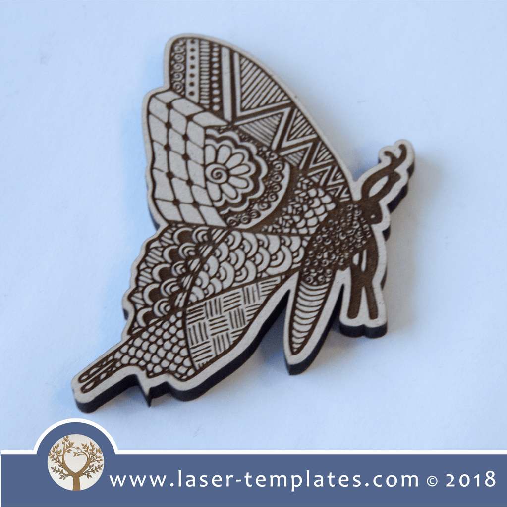 Laser cut Hand Drawn Butterfly 5. shop designs online – Laser Ready ...