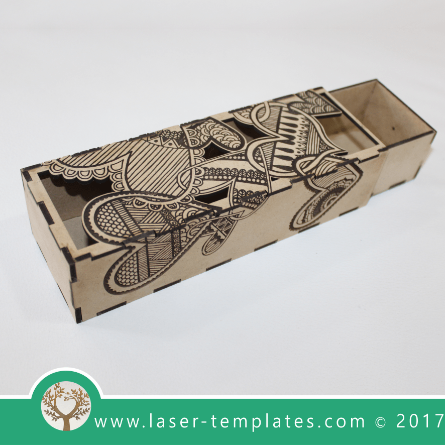 Laser Cut Hand Drawn Sliding Box Template, Download Vector Designs ...