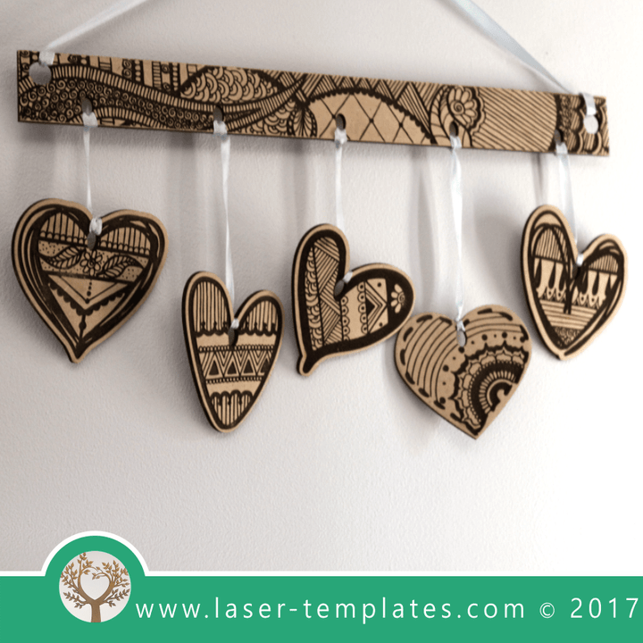 Laser Cut Hand Drawn Hearts Wall Art, Download Vector Designs. – Laser ...