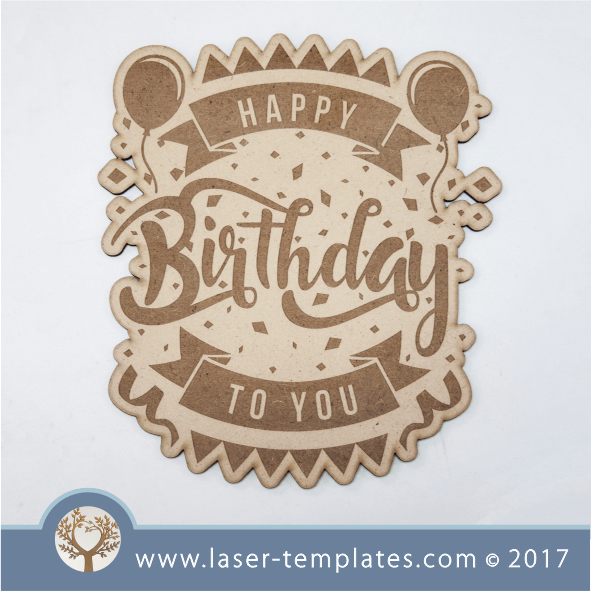 Happy Birthday Cutout – Laser Ready Templates