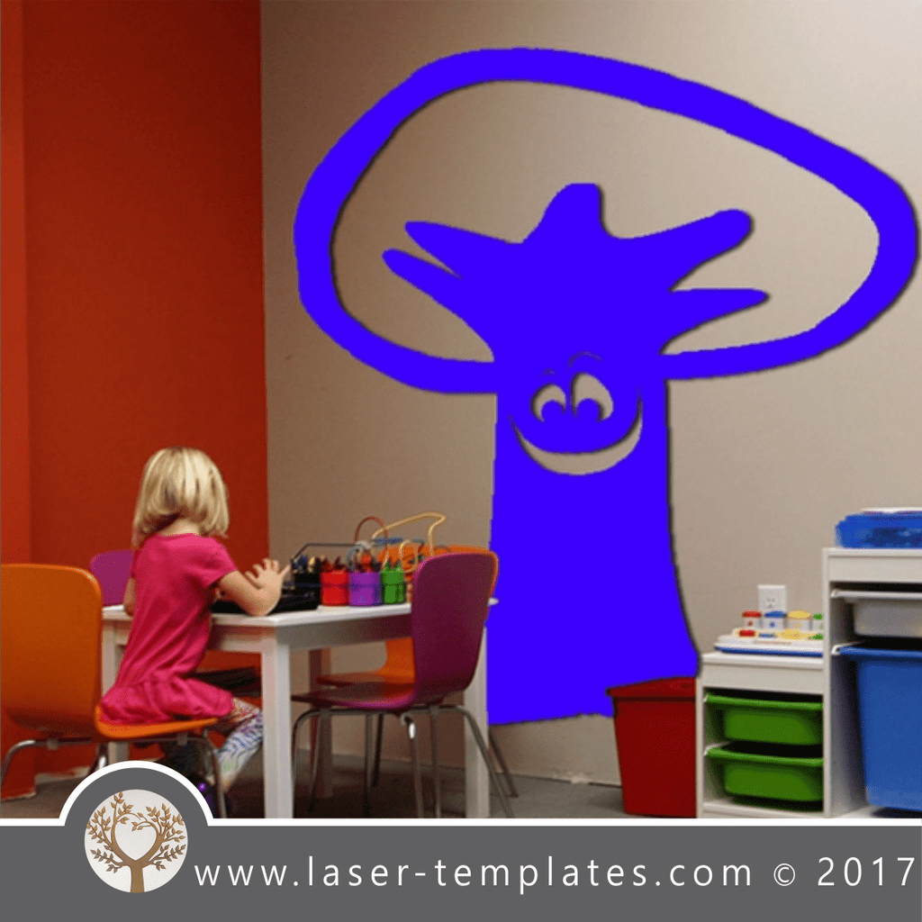 Happy tree Laser cut template. Vector design download free patterns ...