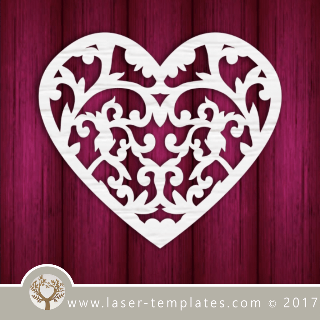 Heart template laser cut online store, free vector designs every day ...