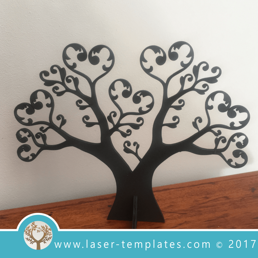 Laser Cut Heart Tree Small Template, Download Vector Designs Online ...