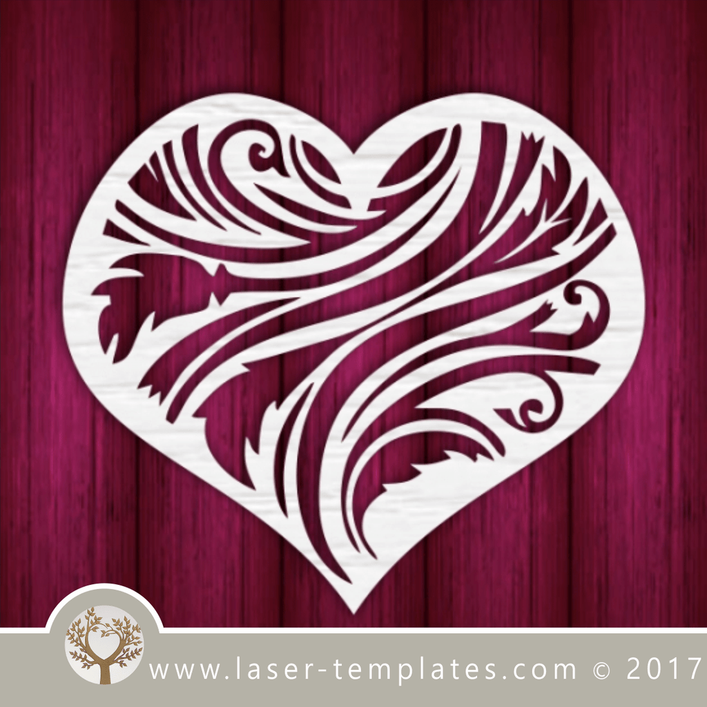 Heart template laser cut online store, free vector designs every day ...