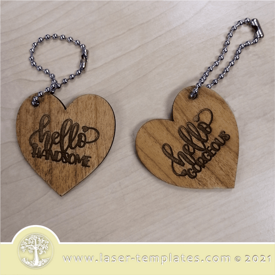 Laser cut template for Hello Keyrings – Laser Ready Templates