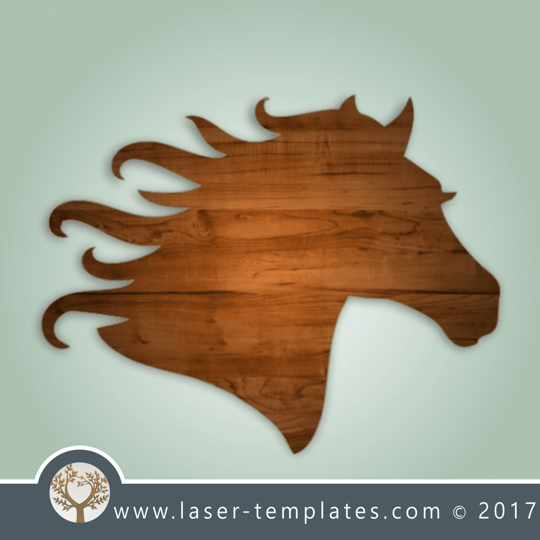 Horse laser cut design download template. – Laser Ready Templates