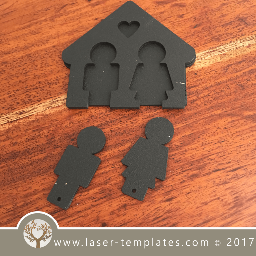 House Key Chain laser cut template, download vector designs. – Laser ...