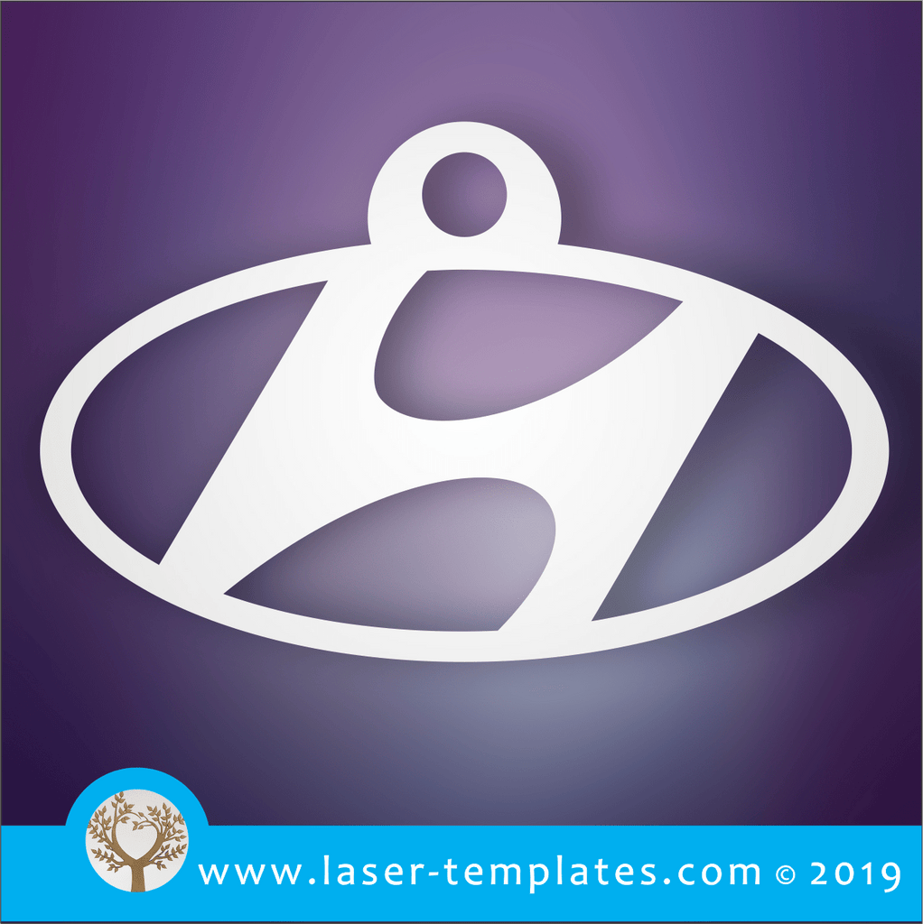 Laser cut template for Hyundai Key Ring – Laser Ready Templates