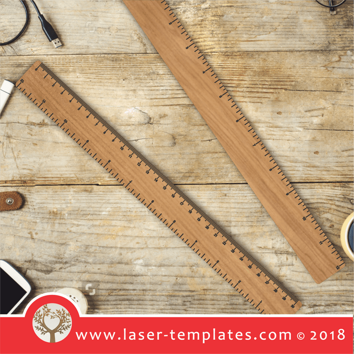 Imperial / Metric Ruler Set – Laser Ready Templates