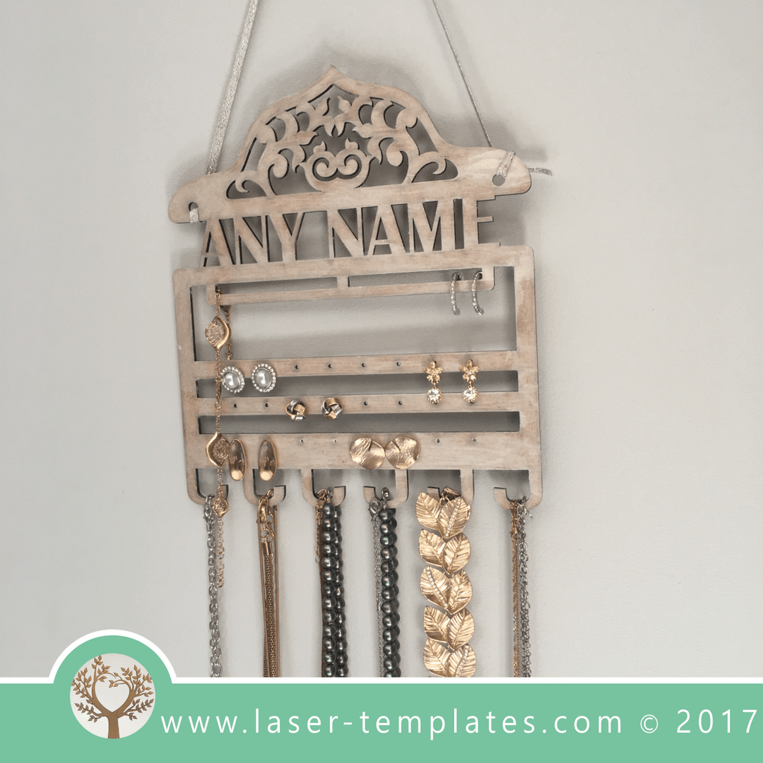 Jewelry hanger stand template, download vector design patterns. – Laser ...