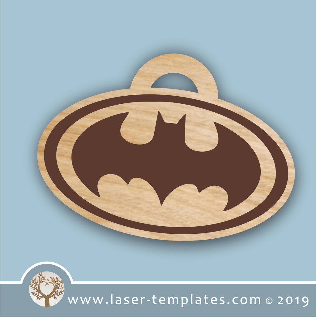 laser cutting templates Keyring - Batman – Laser Ready Templates