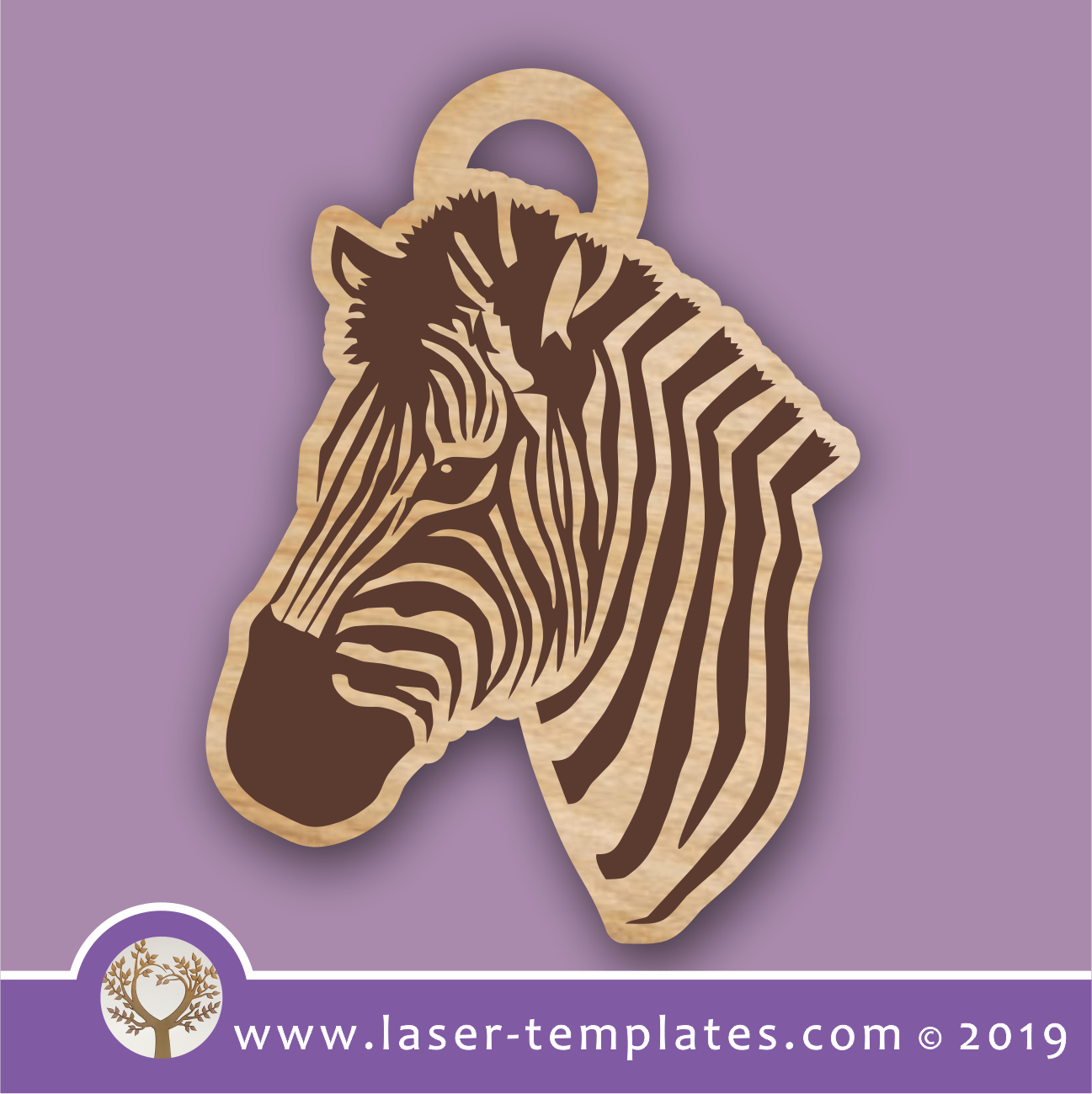 laser cutting templates Keyring - Zebra – Laser Ready Templates