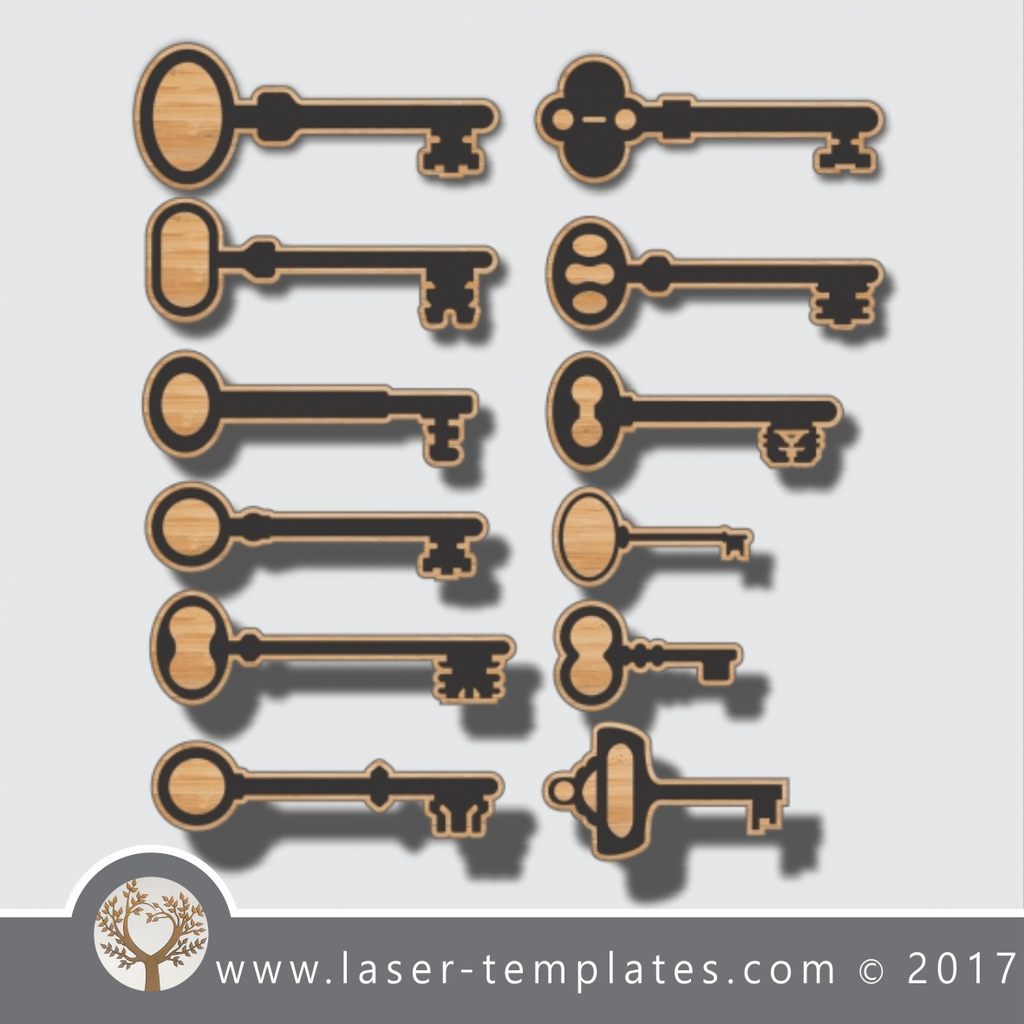 laser cut wooden key templates. Online design store. – Laser Ready ...