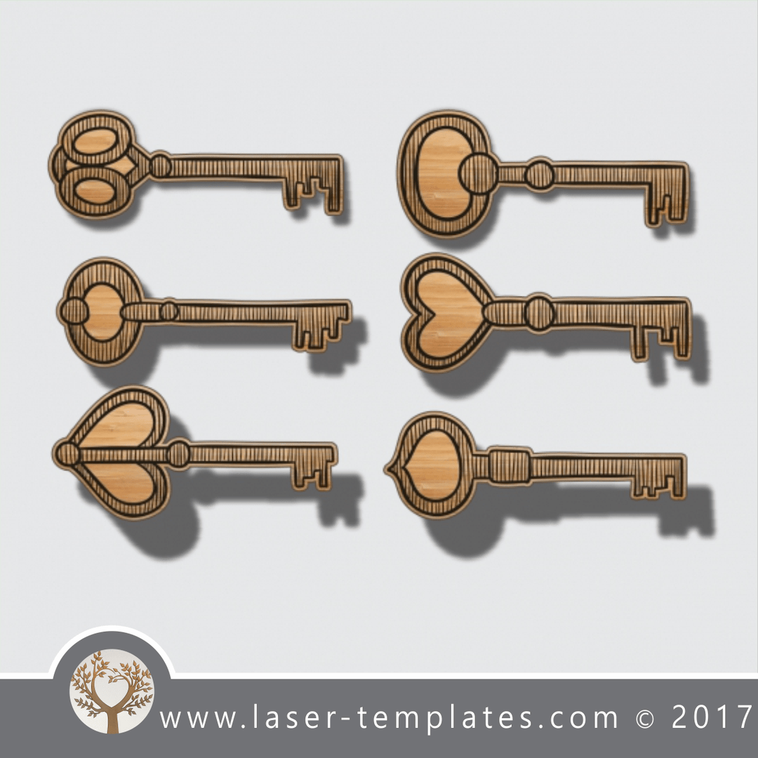 laser cut wooden key templates. Online design store. – Laser Ready ...