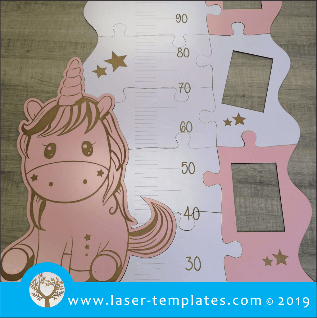 Laser cut template for Kids 3mm Growth Ruler for Girls with Photo ...