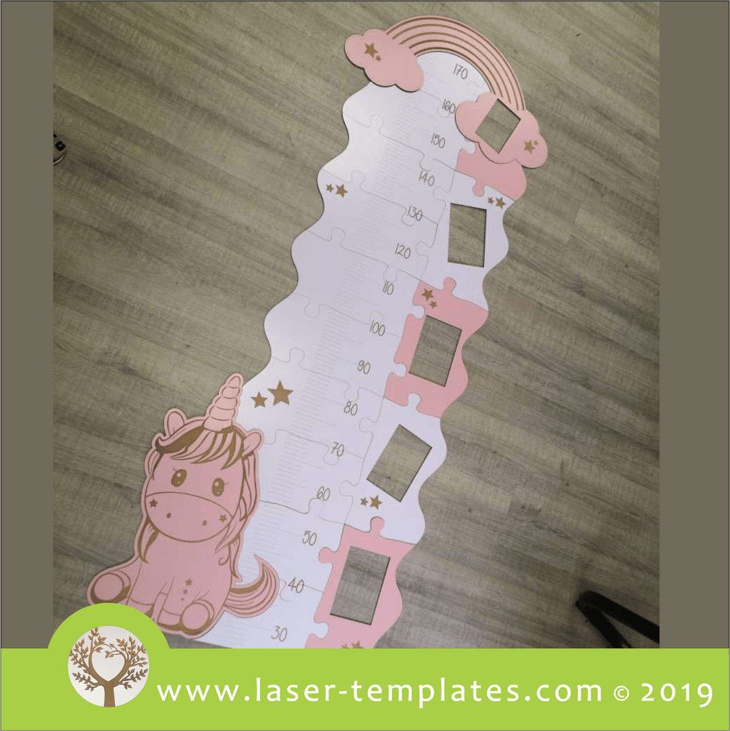 Laser cut template for Kids 3mm Growth Ruler for Girls with Photo ...