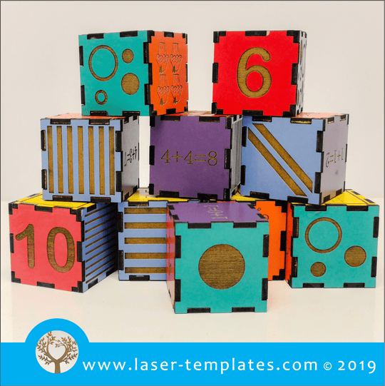 Laser cut template for Kids Number Building Blocks - Afrikaans – Laser ...