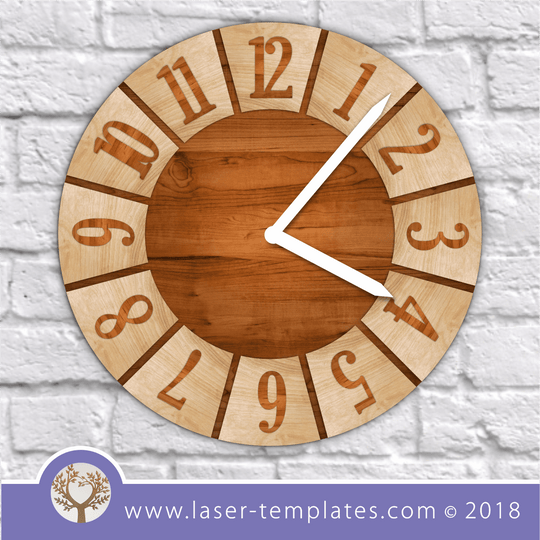 Laser Cut Layered Clock Template – Laser Ready Templates