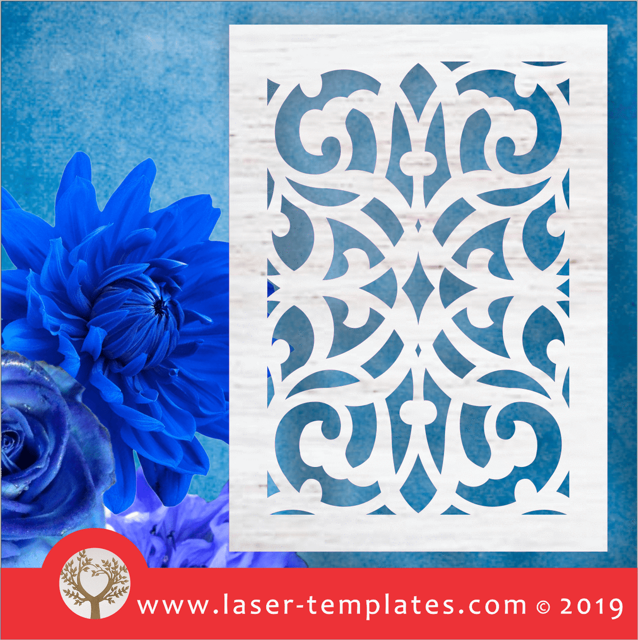 Laser cut template for Leaves and Vines pattern Stencil – Laser Ready ...