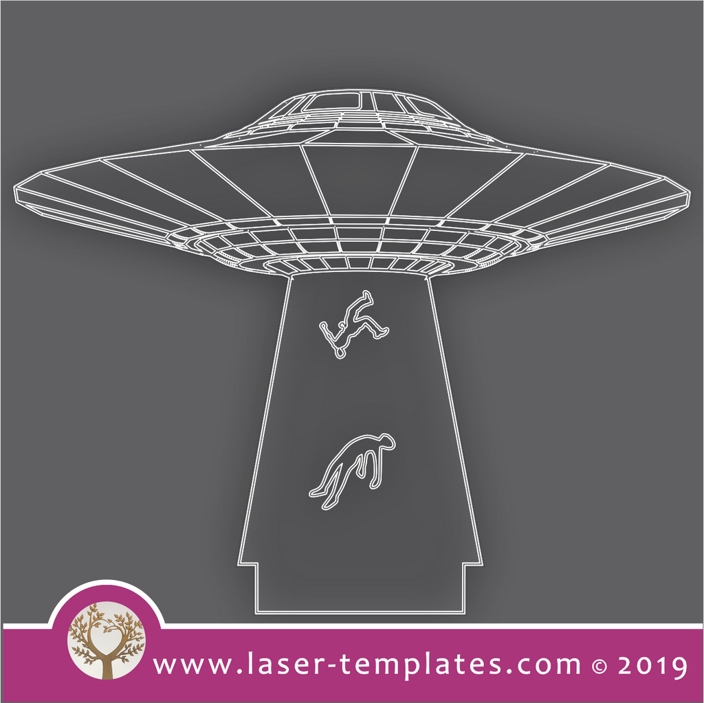 laser cutting templates LED Engraving Lamp - 3D Alien Invasion – Laser ...