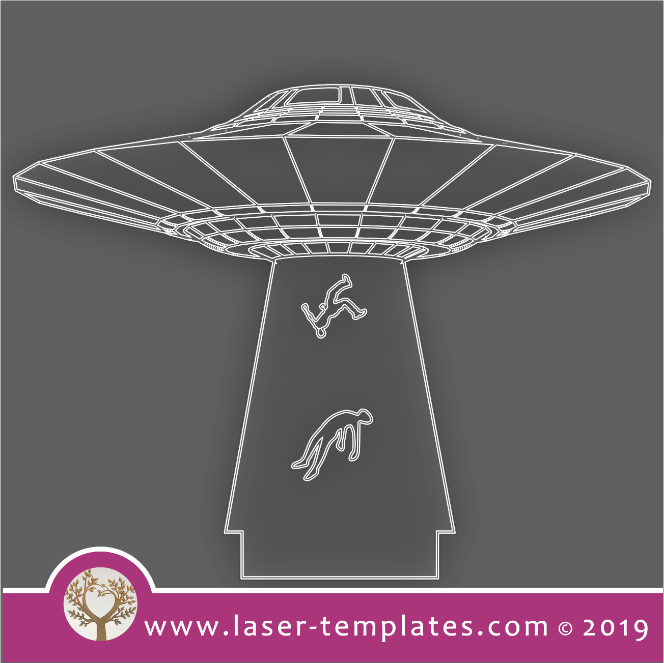 laser cutting templates LED Engraving Lamp - 3D Alien Invasion – Laser ...