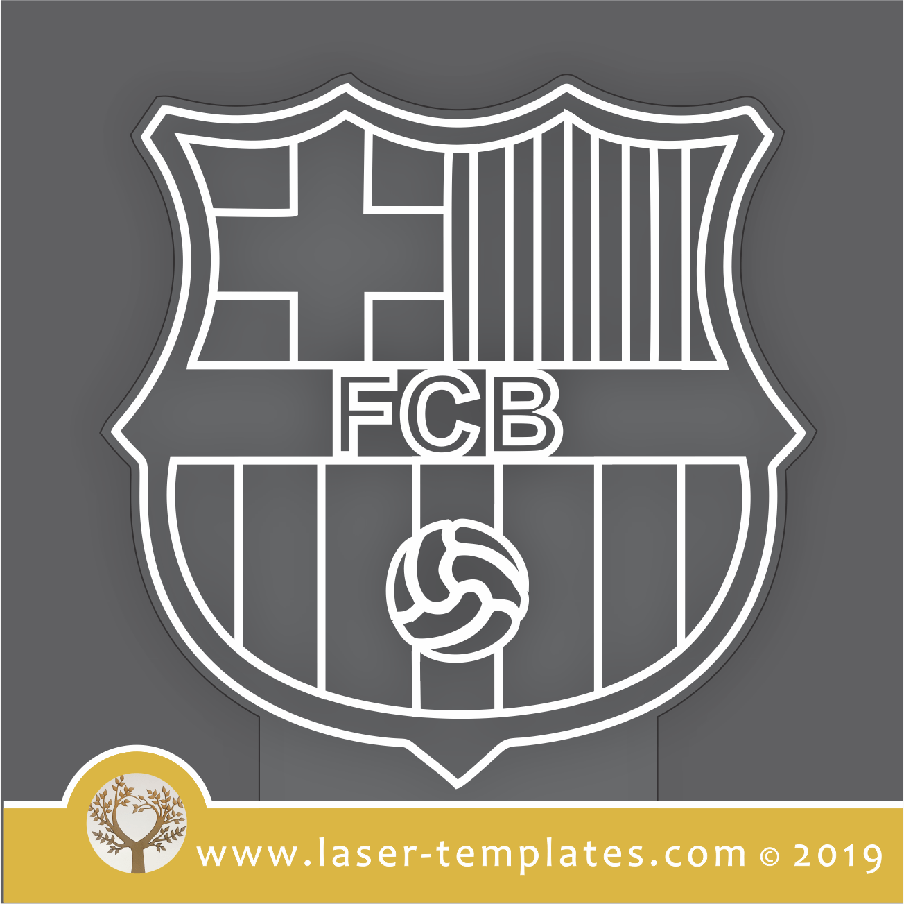 laser cutting templates LED Engraving Lamp - 3D FC Barcelona – Laser ...