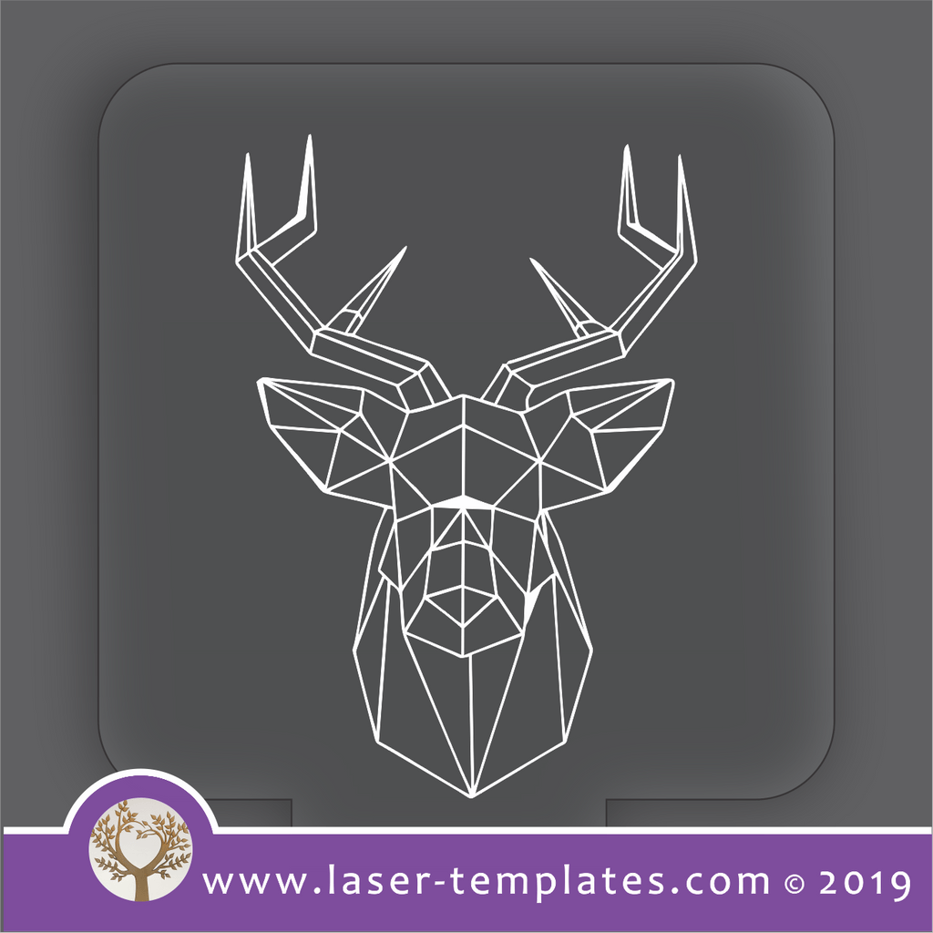 laser cutting templates LED Engraving Lamp - 3D Geometric Buck 1 ...