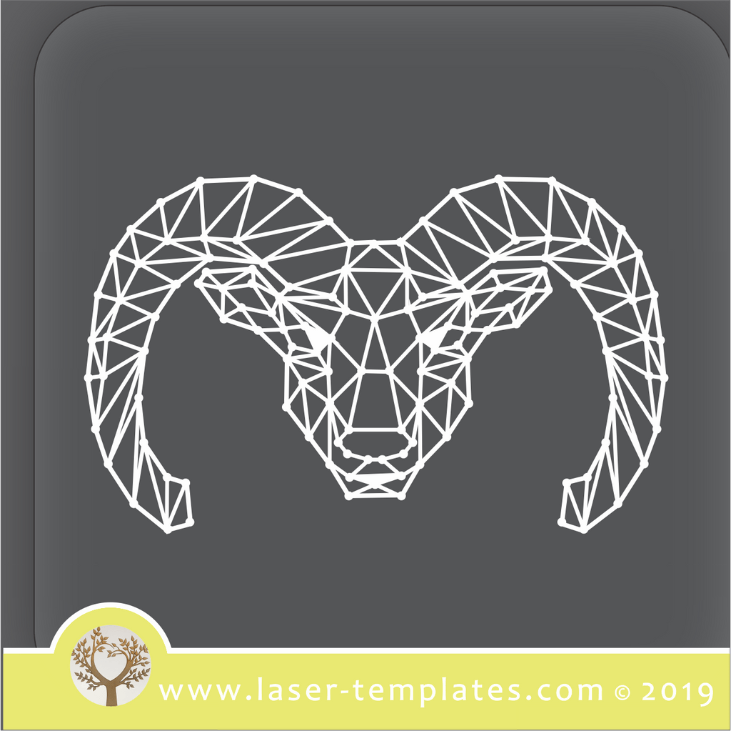 laser cutting templates LED Engraving Lamp - 3D Geometric Buck 2 ...