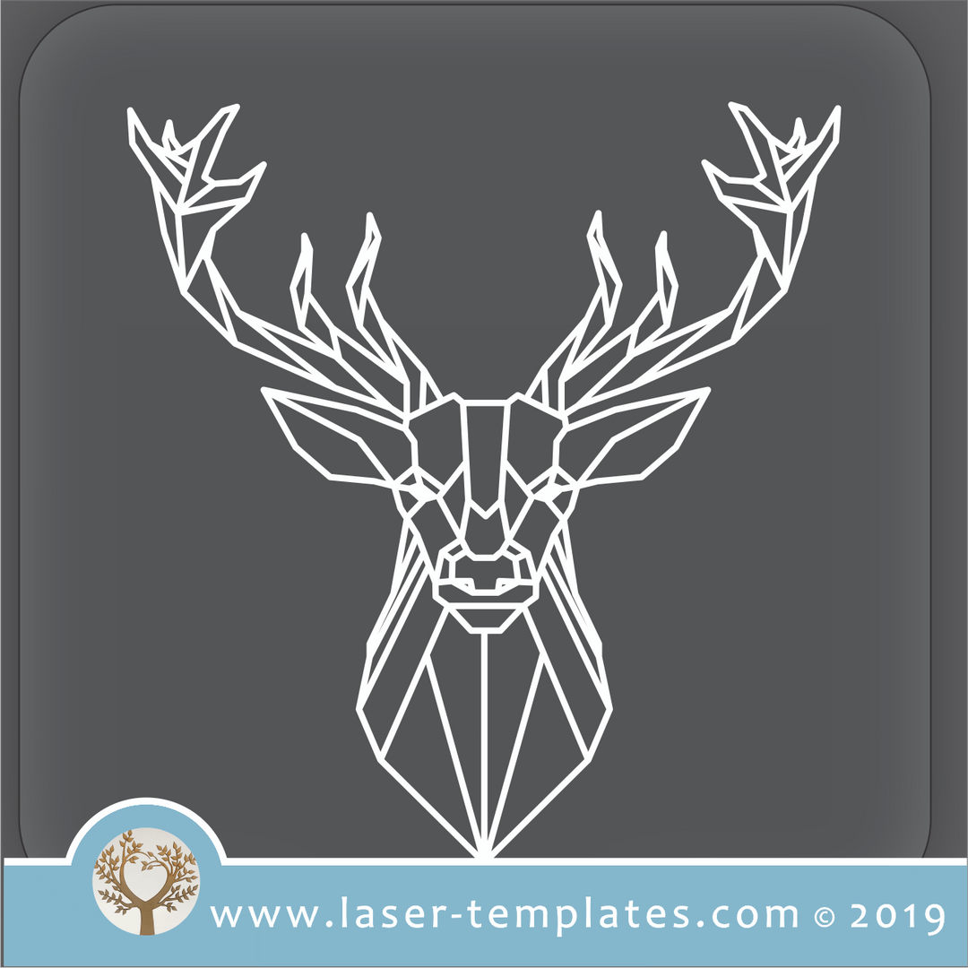 laser cutting templates LED Engraving Lamp - 3D Geometric Buck – Laser ...