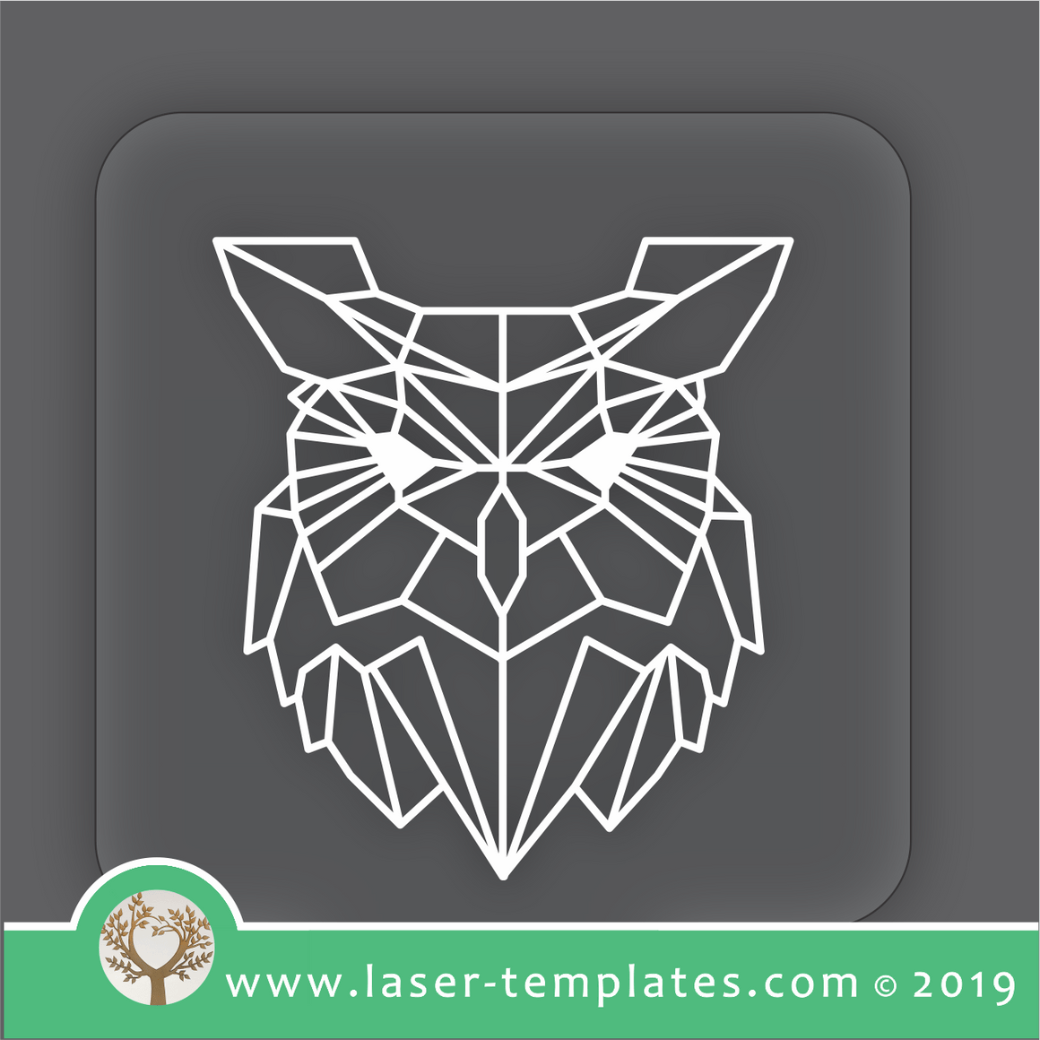 laser cutting templates LED Engraving Lamp - 3D Geometric Owl – Laser ...